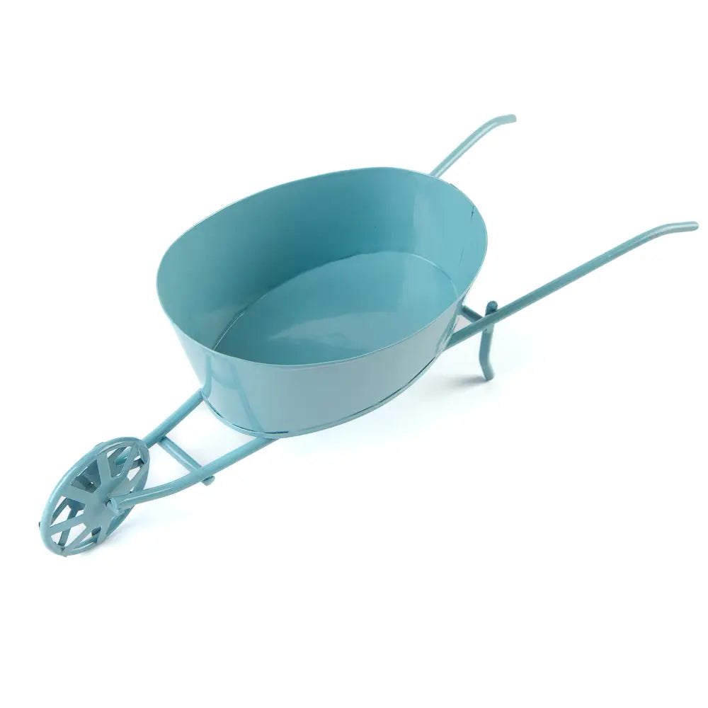 Blue Metal Wheelbarrow for Miniature Fairy Gardens– Fairy Garden Store