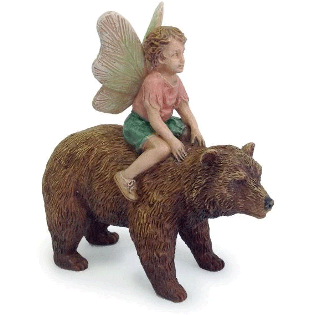 Fairy Riding a Bear For Miniature Fairy Gardens #MG54– Fairy Garden Store